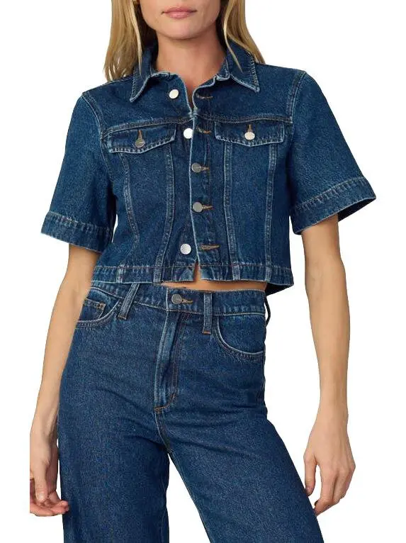 Joe's Jeans Crop Denim Trucker Shirt - Lively