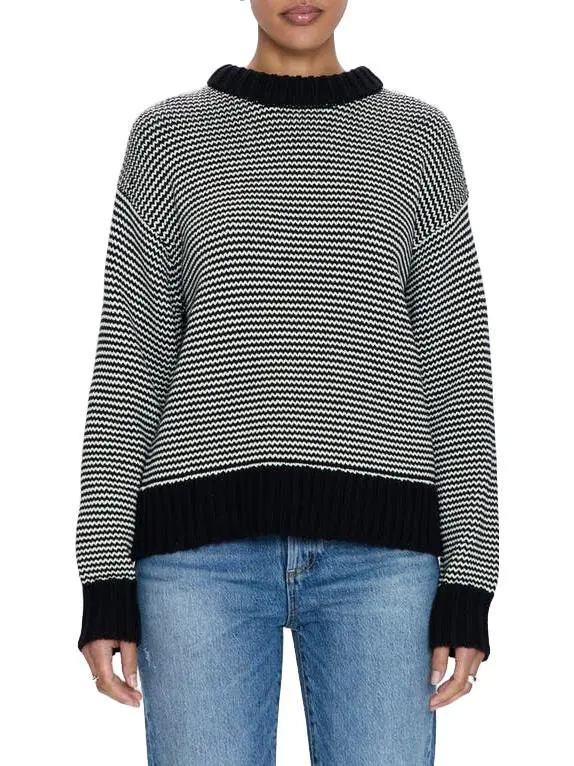 PISTOLA Sylvie Cotton Sweater - Noir And White