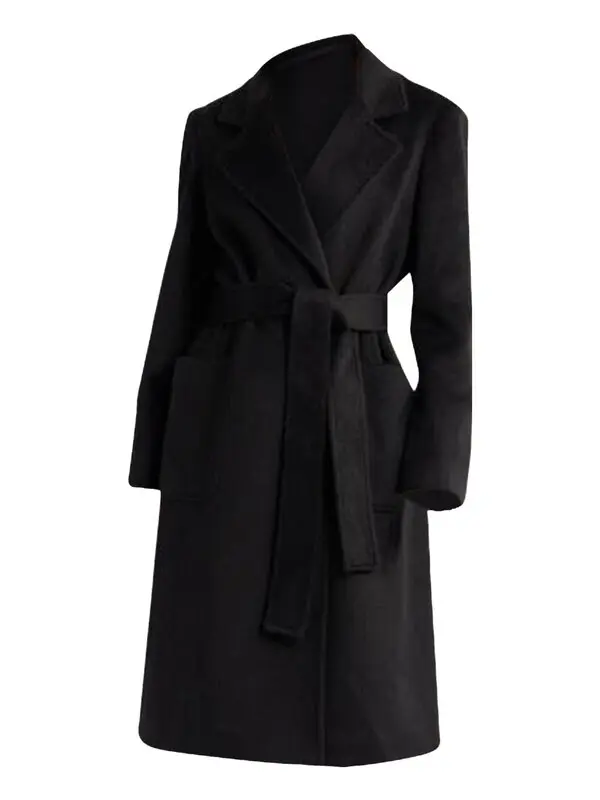 Sam Edelman Longline Wrap Coat - Black