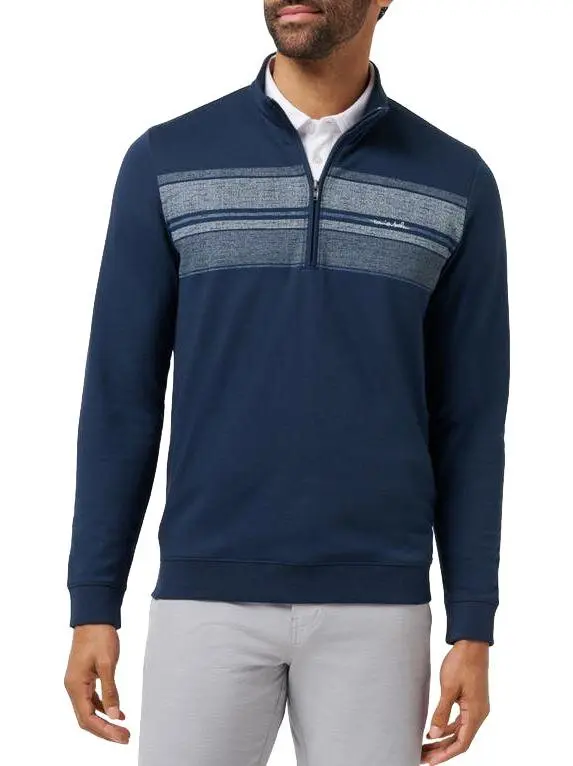 Travis Mathew Marina Nights Quarter-zip Pullover - Total Eclipse
