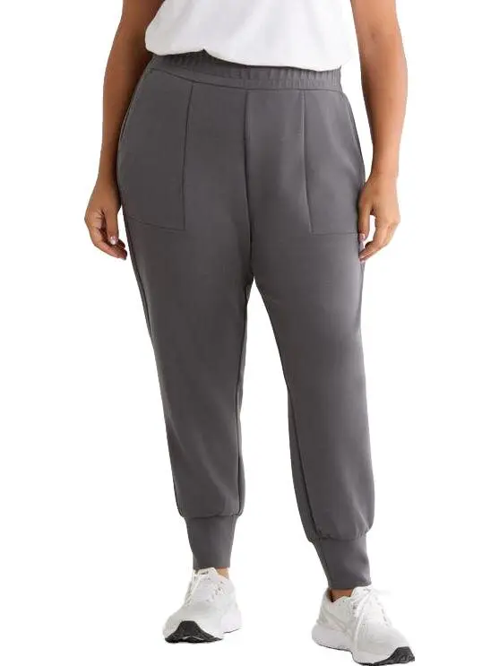 Zella High-waist Knit Joggers - Grey Forged