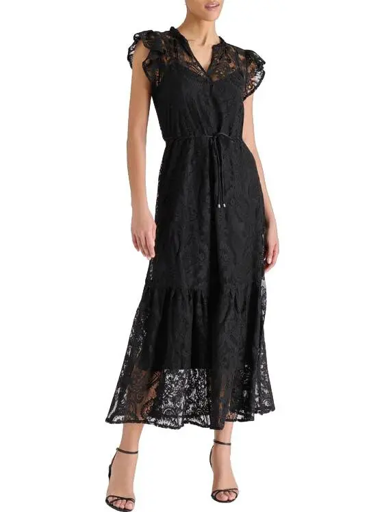 Steve Madden Osiris Lace Maxi Dress - Black