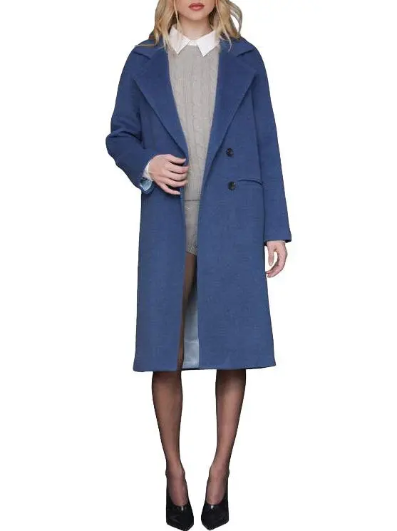 Avec Les Filles Walker Raglan Coat - Bluestone