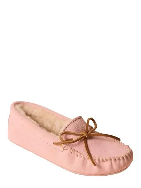 Minnetonka Suede Soft Sole Slipper - Blush