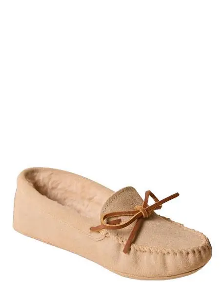 Minnetonka Suede Soft Sole Slipper - Stone