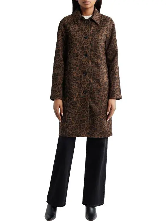 Bcbgmaxazria Faux Suede Paneled Coat - Leopard