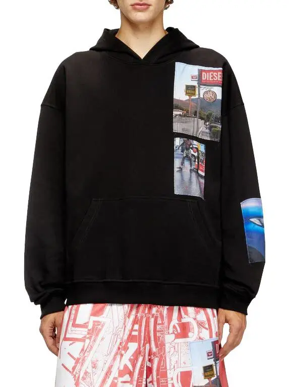 DIESEL® S-boxt Graphic Hoodie - Deep/black
