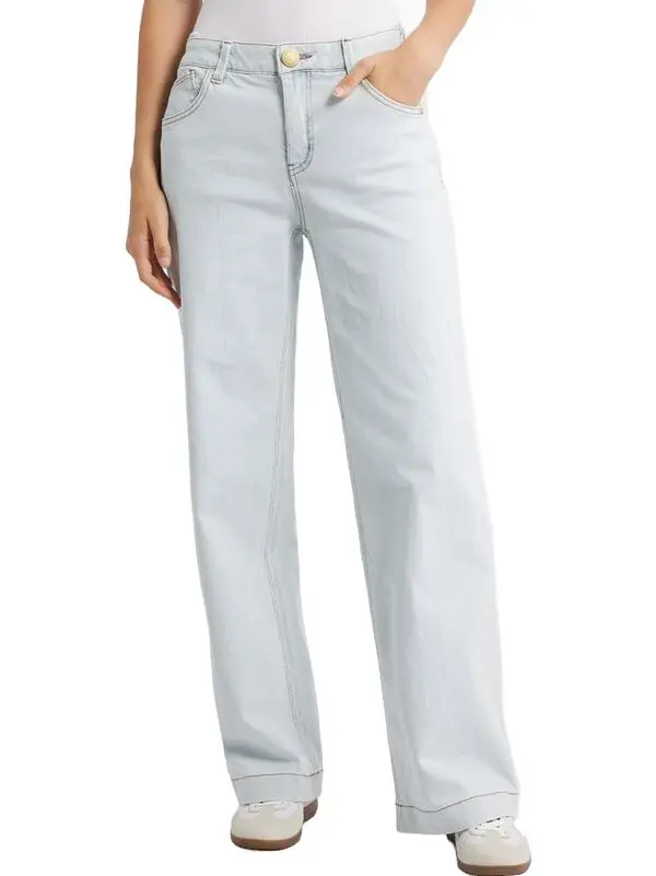 Wit & Wisdom High-waist Wide-leg Jeans - Powder Blue