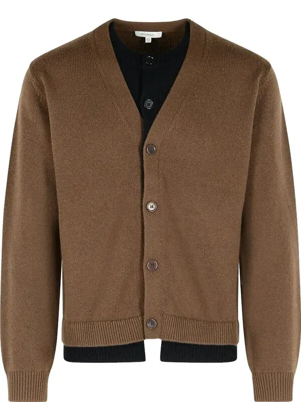 JW Anderson Cashmere Blend Layered Cardigan - Brown