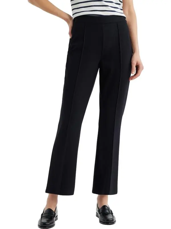 Caslon Stretch Ponte Kick Flare Leg Pants - Black
