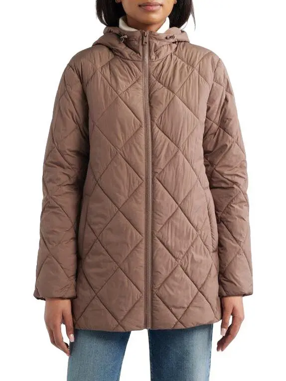 Bernardo Quilted Packable Puffer Jacket - Pine Bark