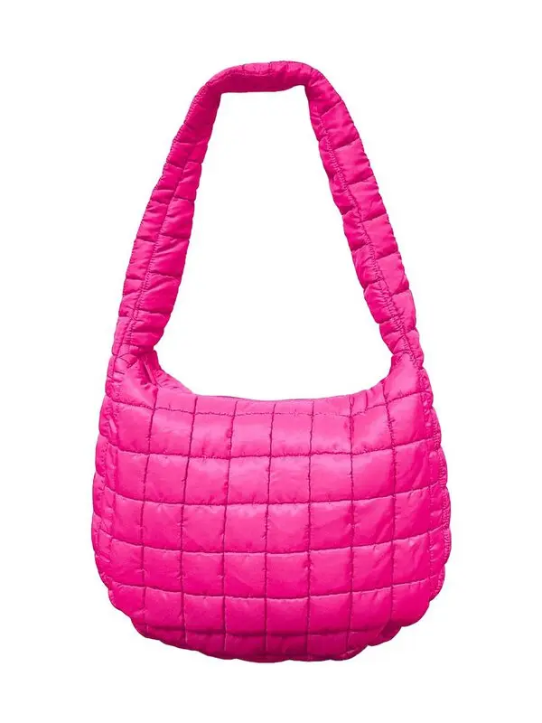 YOUZEY Quilted Crossbody Bag - Hot Pink