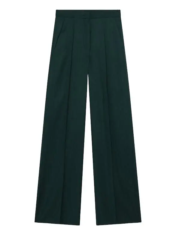 Max Mara Straight Leg Trousers - Green