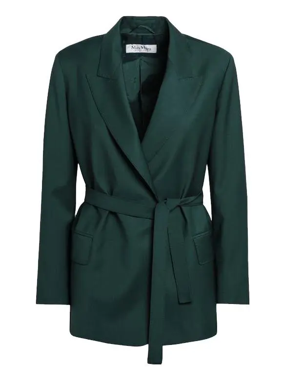 Max Mara Canvas Jacket With Belt - Green