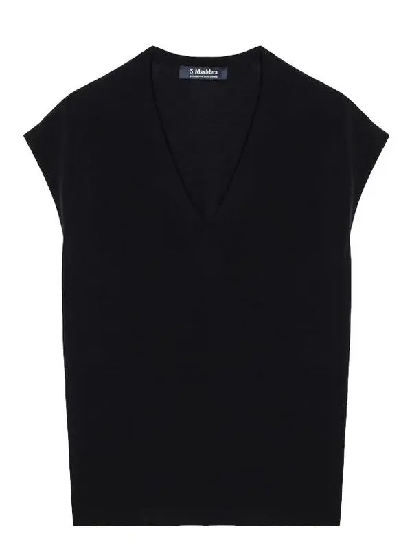Max Mara Virgin Wool Gilet - Blue