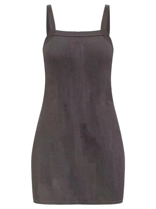 Alexander Wang Ribbed Square-neck Dress - Grey