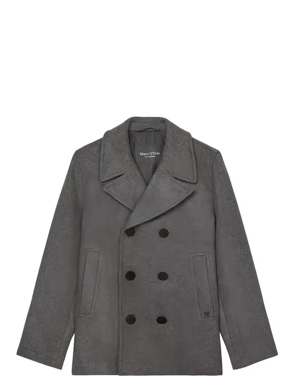 Marc O'polo Double-breasted Pea Coat - Grey