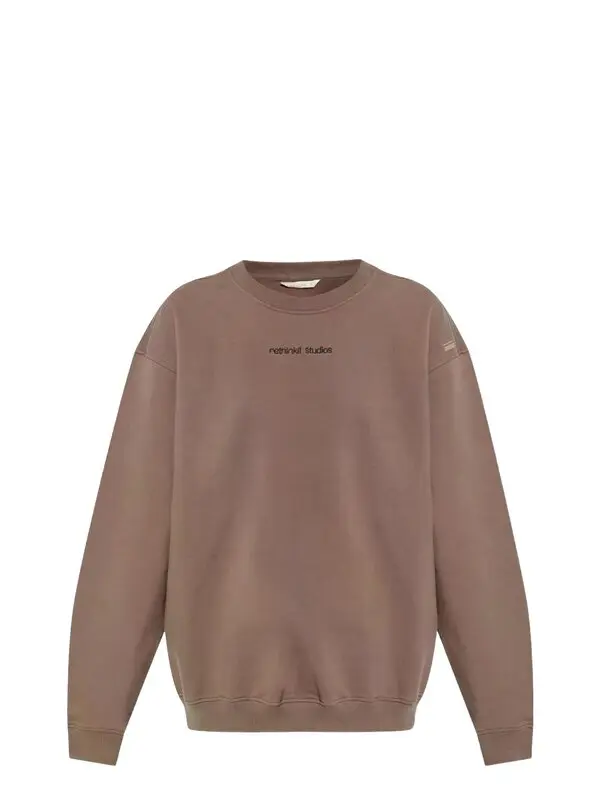 RETHINKIT STUDIOS Logo-embroidered Cotton Sweatshirt - Brown