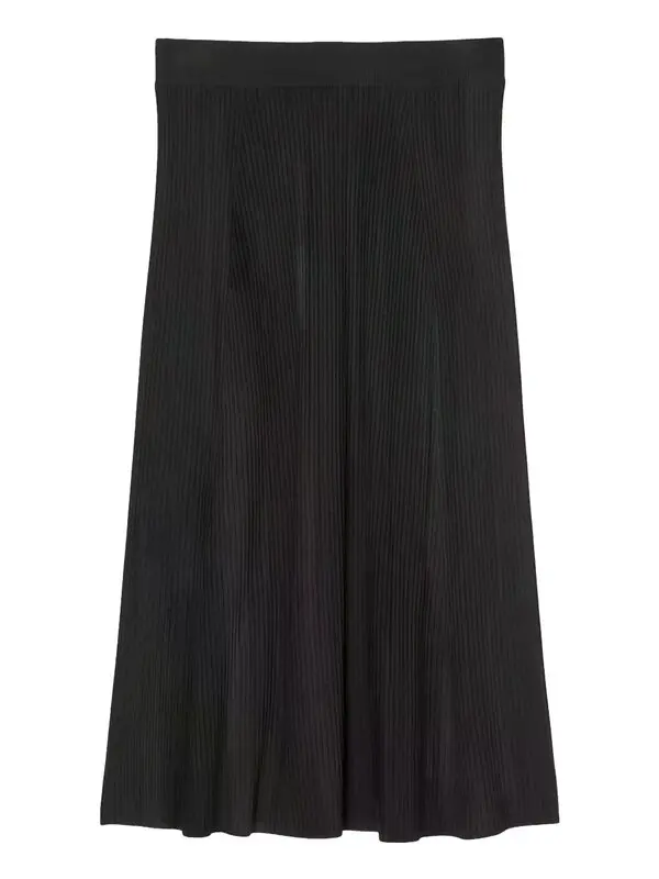 Marc O'polo Ribbed Midi Skirt - Black