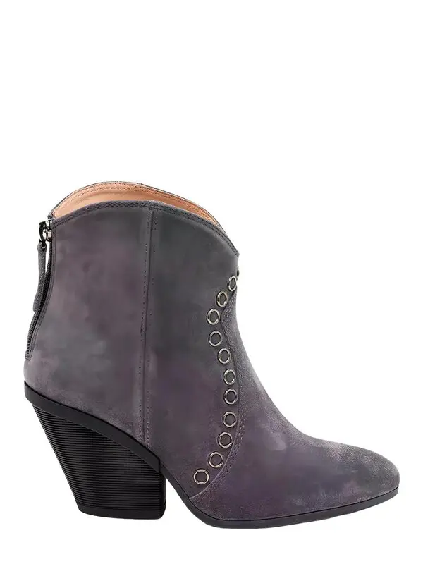 Hogan Eyelet-embellished Suede Boots - Grey