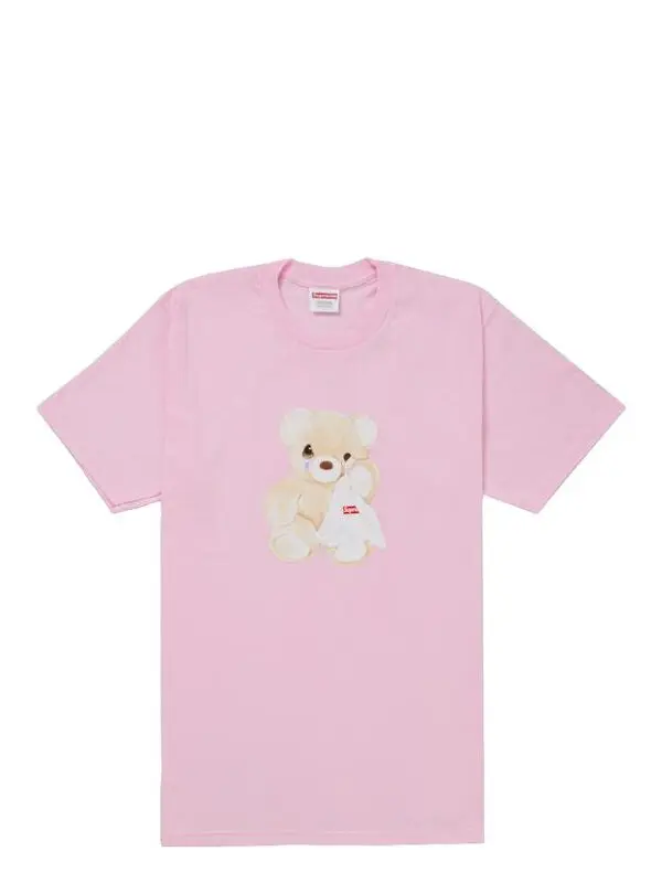 Supreme Bear Tee Shirt - Light Pink