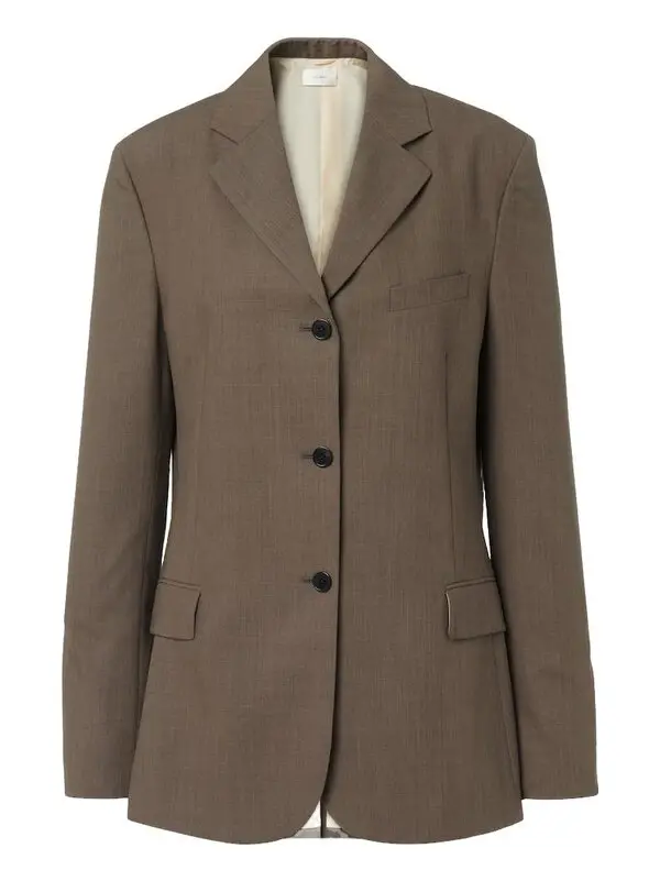 THE ROW Kimiko Silk And Wool Blazer - Brown