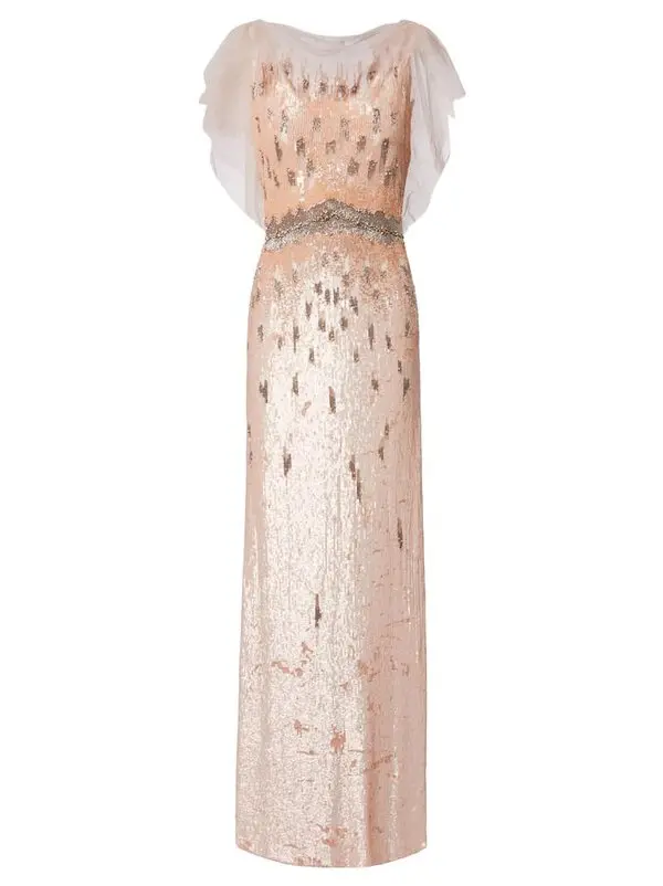 Jenny Packham Bonnie Embellished Gown - Pink