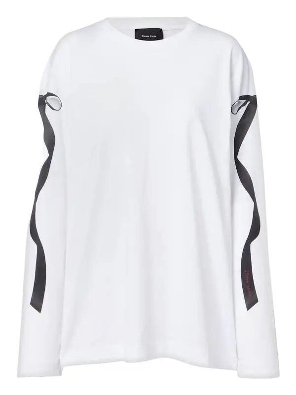 Simone Rocha Printed Cotton Jersey T-shirt - White