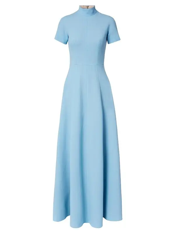 EMILIA WICKSTEAD Malinda Wool Crêpe Gown - Blue