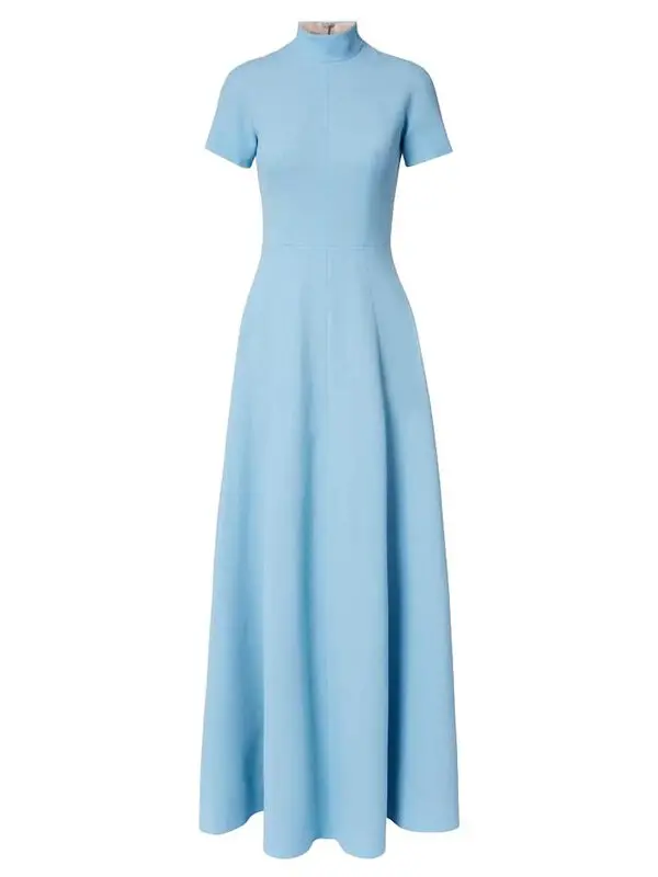 EMILIA WICKSTEAD Malinda Wool Crêpe Gown - Blue