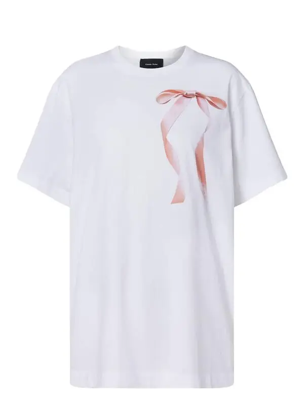 Simone Rocha Printed Cotton Jersey T-shirt - White
