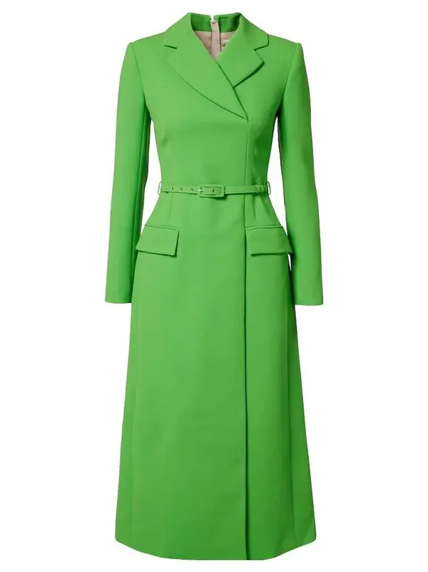 EMILIA WICKSTEAD Kalonice Wool Crêpe Midi Dress - Green