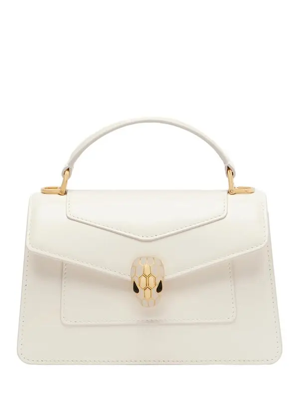 BVLGARI Serpenti Forever Medium Top-handle Bag - White