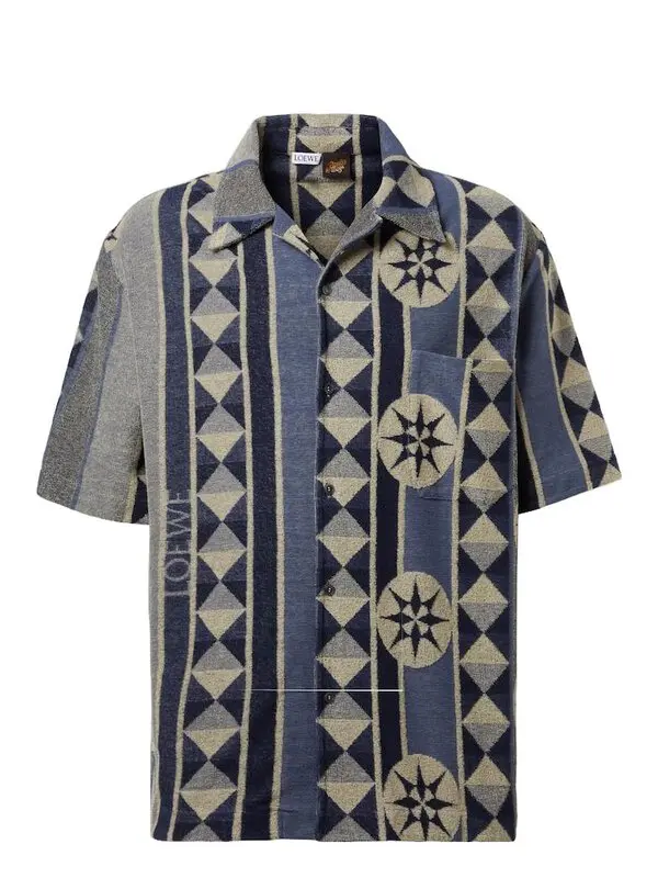 Loewe Jacquard Terry Bowling Shirt - Blue