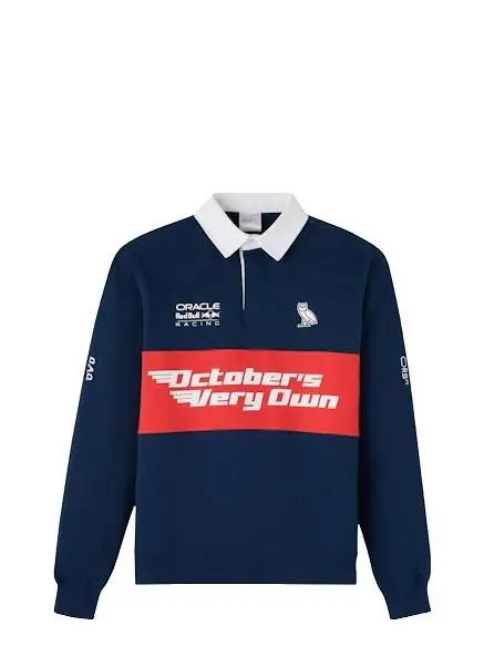 OVO X Oracle Red Bull Racing Fleece Rugby Sweatshirt - Navy Blue