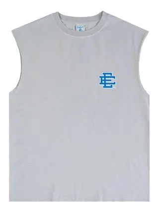 ERIC EMANUEL Ee Basic Cutoff Tank - Washed White/blue