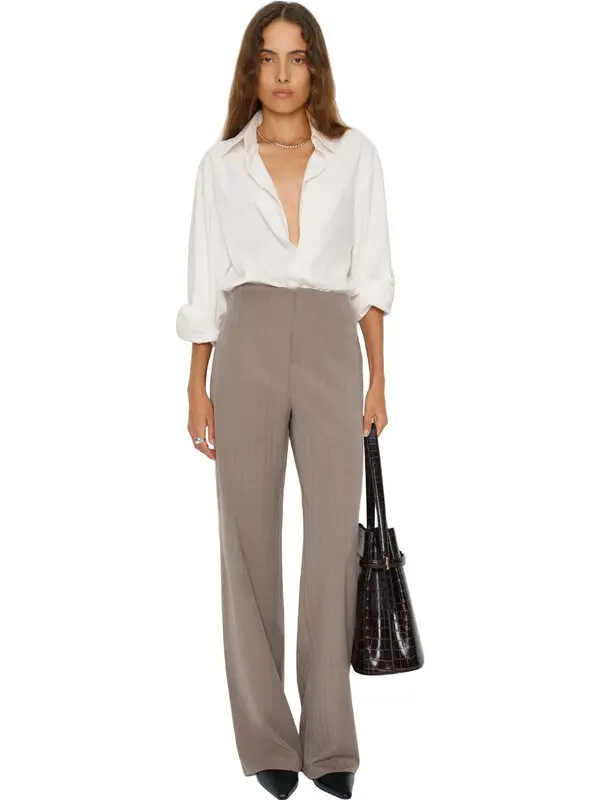 REFORMATION Vida High Rise Pant - Stone