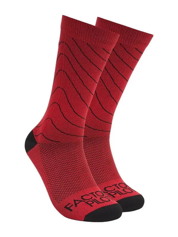Oakley Factory Pilot Mtb Crew Sock - Red