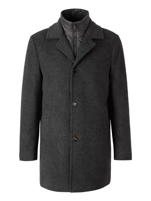 MOORER Layered Overcoat - Grey