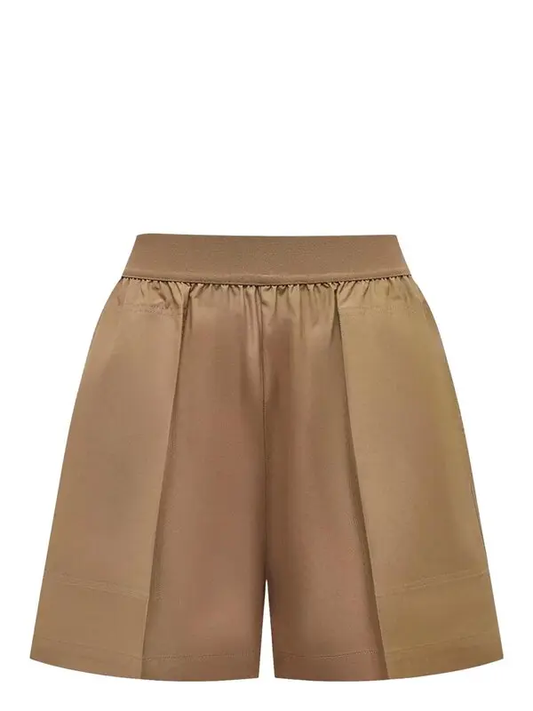 12 STOREEZ High-rise Poplin Shorts - Brown