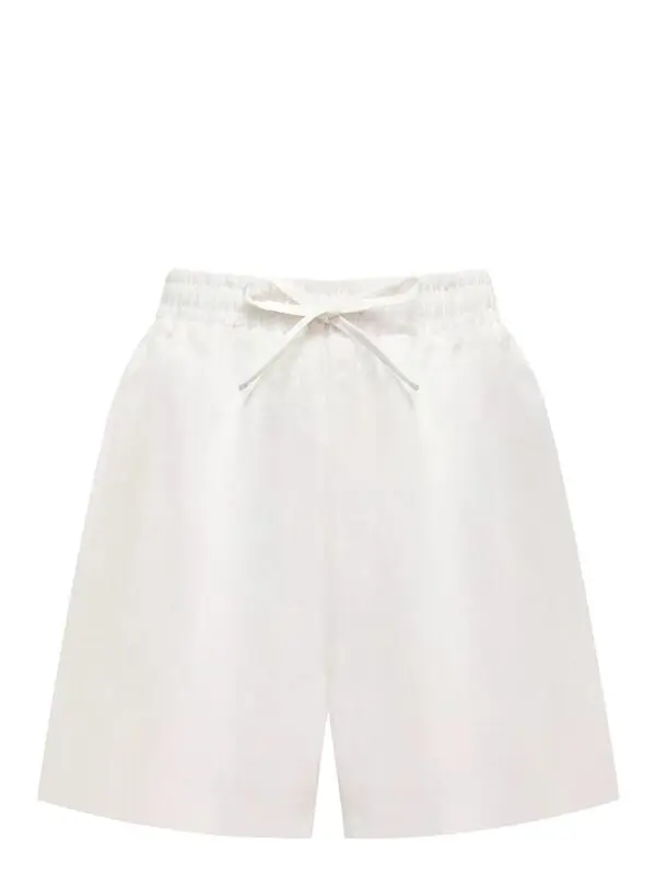 12 STOREEZ High-rise Linen Shorts - White