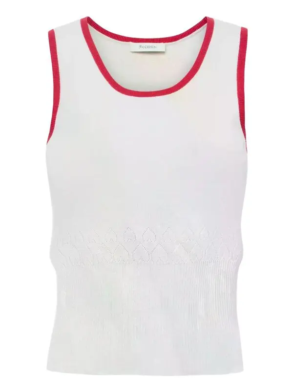 JW Anderson Contrasting-trim Tank Top - White
