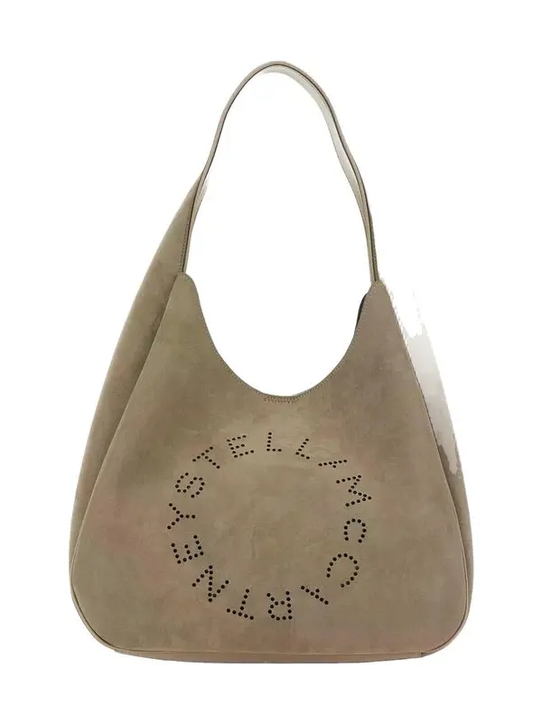 Stella McCartney Logo-perforated Shoulder Bag - Neutrals