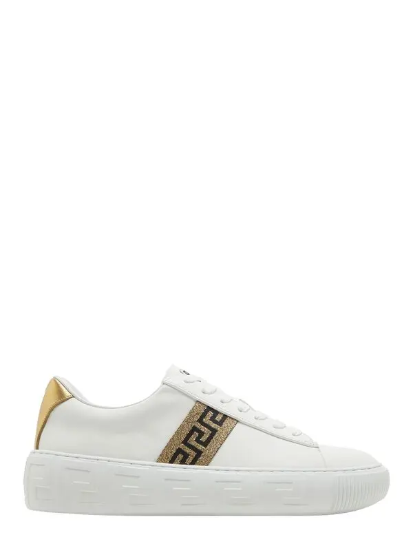 Versace Greca Gold Sneakers - White