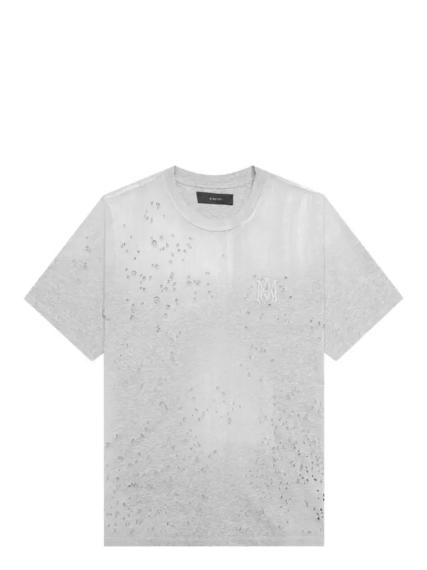 Amiri Shotgun Embroidered Tee - Grey