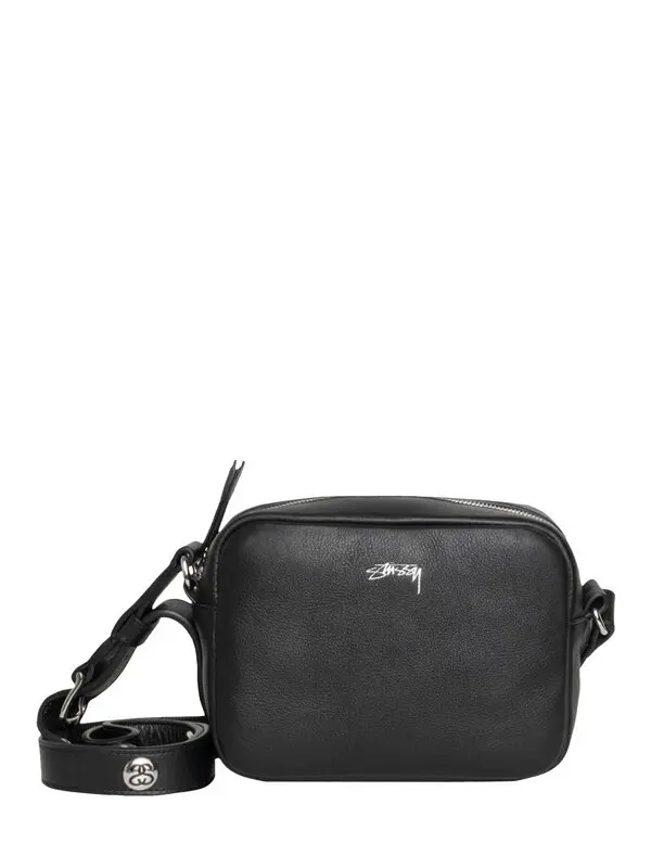 StÜssy Ss Link Leather Side Pouch - Black