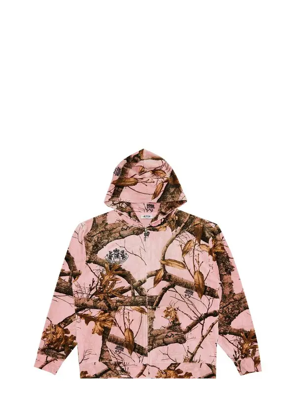 PLEASURES Realtree Velour Camo Hoodie - Pink
