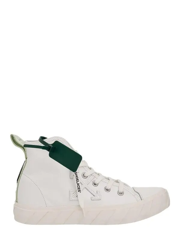 Off-White Vulc Mid Leather Sneakers - White