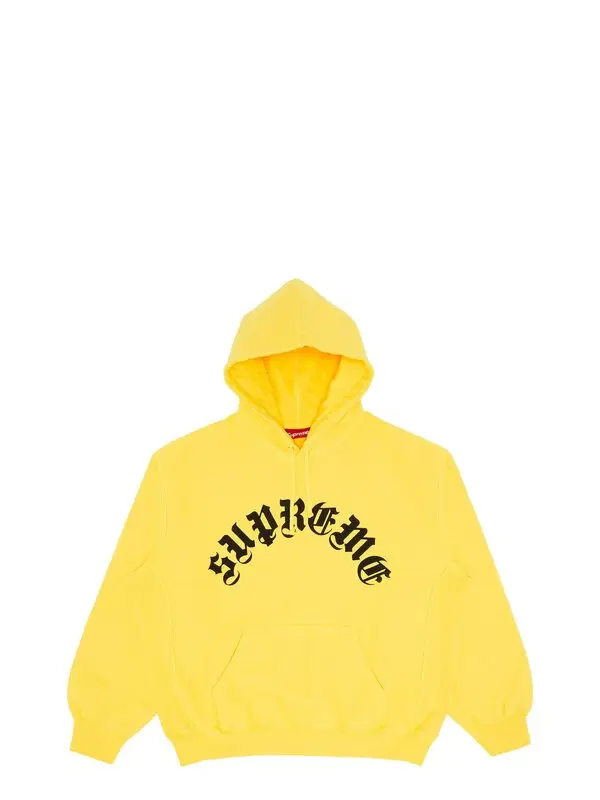 Supreme Printed Arc Hooded Sweatshirt - Yellow