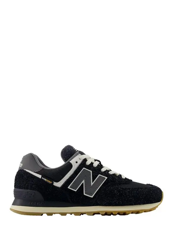 NEW BALANCE 574 Cordura Suede Sneakers - Black
